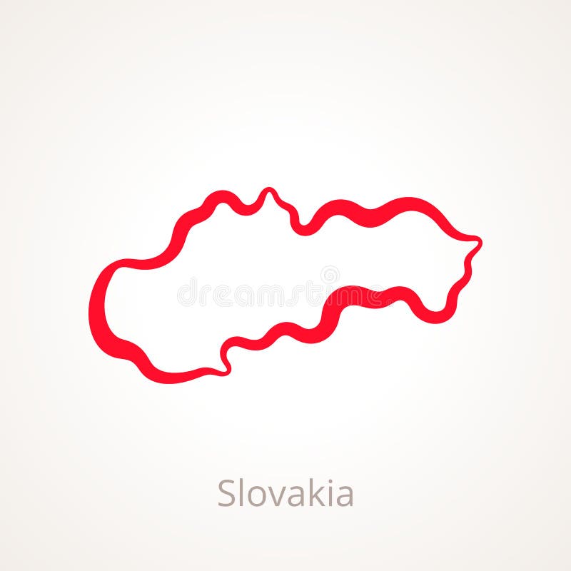 Slovakia Line Map Stock Illustrations – 447 Slovakia Line Map Stock ...
