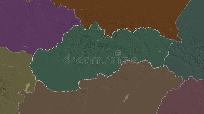 Slovakia - Overview. Administrative Stock Illustration - Illustration ...