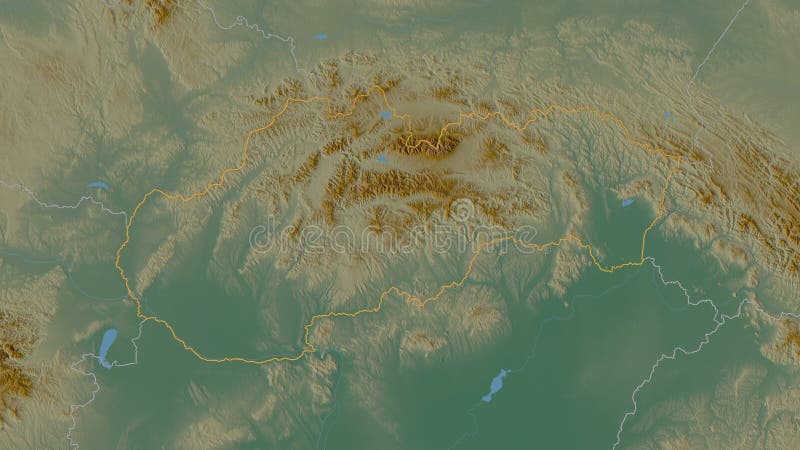 Slovakia - Overview. Relief Stock Illustration - Illustration of globe ...