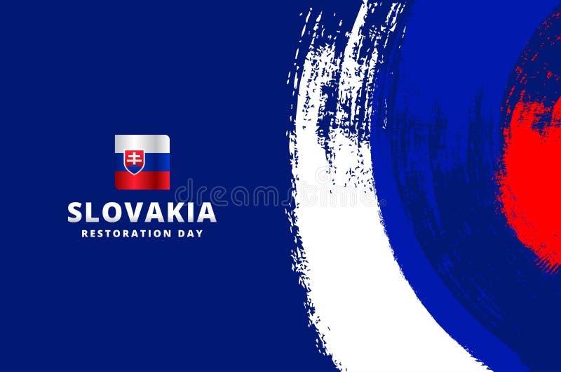 Slovakia Restoration Day Background Design Stock Illustration ...