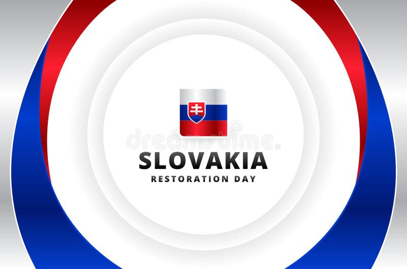 Slovakia Restoration Day Background Design Stock Illustration ...