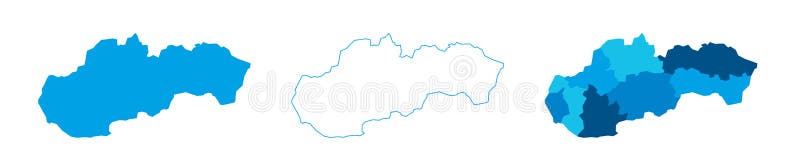 Slovakia Political Map of Administrative Divisions Stock Vector ...
