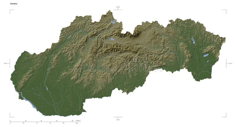 Slovakia Shape on White. Pale Stock Illustration - Illustration of ...