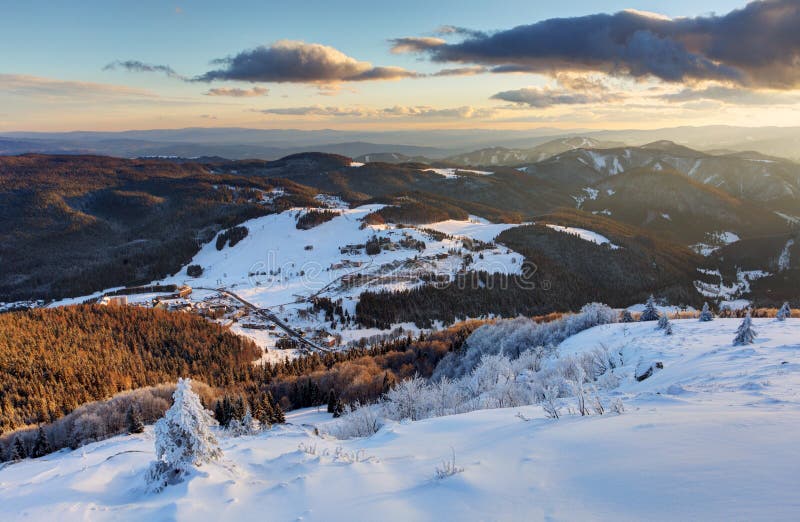 Slovakia Ski Resort at Winter - Donovaly Stock Image - Image of hill ...