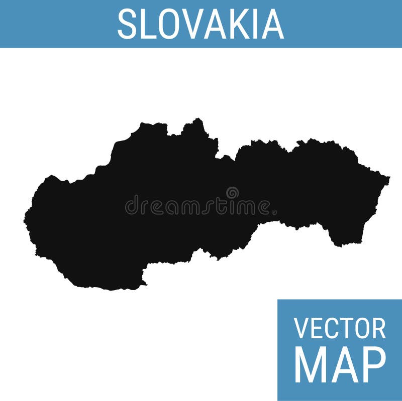 Slovakia Vector Map with Title Stock Vector - Illustration of graphic ...