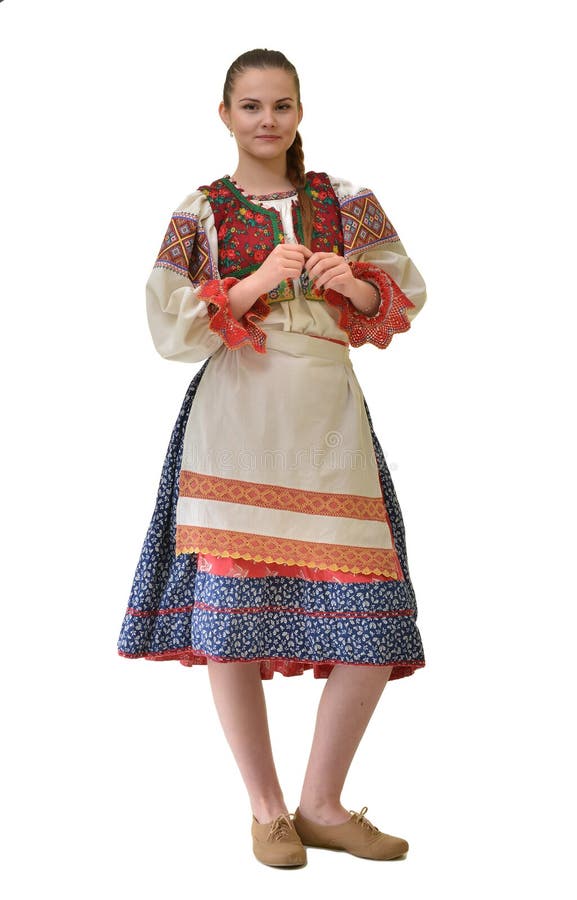 Slovakian Folklore Clothes Traditional Stock Image - Image of music ...