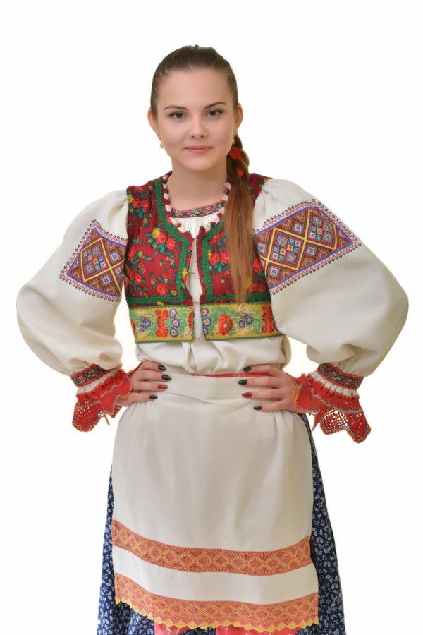 Slovakian Folklore Clothes Traditional Stock Photo - Image of caucasian ...