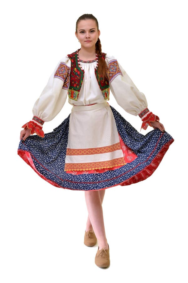 Slovakian Folklore Clothes Traditional Stock Image - Image of dance ...