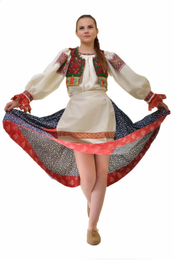 Slovakian Folklore Clothes Traditional Stock Image - Image of caucasian ...