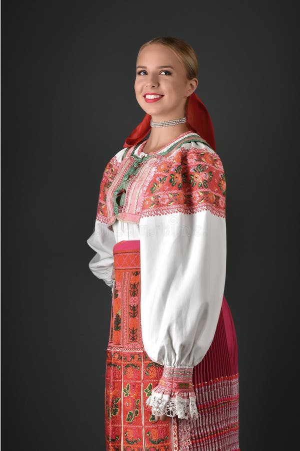 Slovakian folklore woman stock photo. Image of celebrate - 99786186