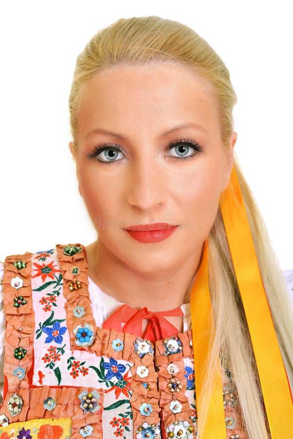 Slovakian folklore woman stock image. Image of ethnic - 54564303