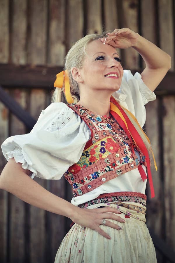Slovakian folklore woman stock image. Image of caucasian - 54564327