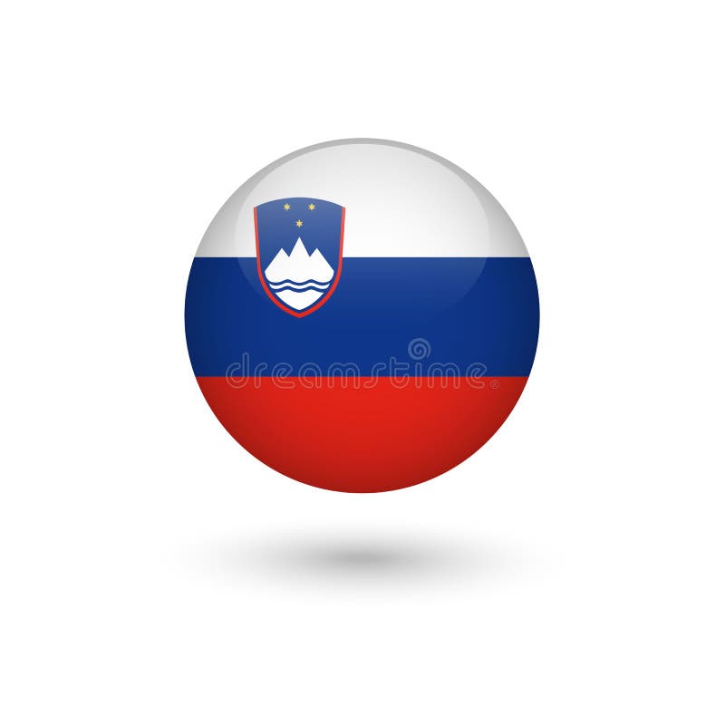 Round Flag of Slovenia stock illustration. Illustration of white - 4965158