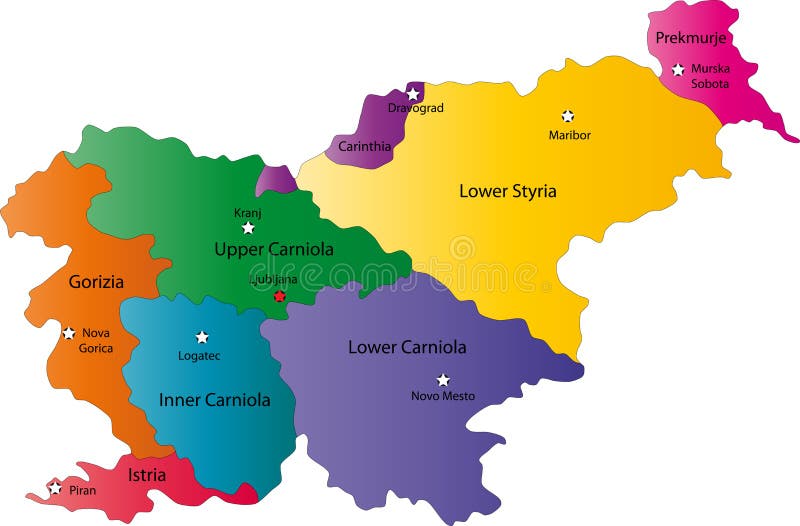 Slovenia map stock vector. Illustration of european, europe - 6274596
