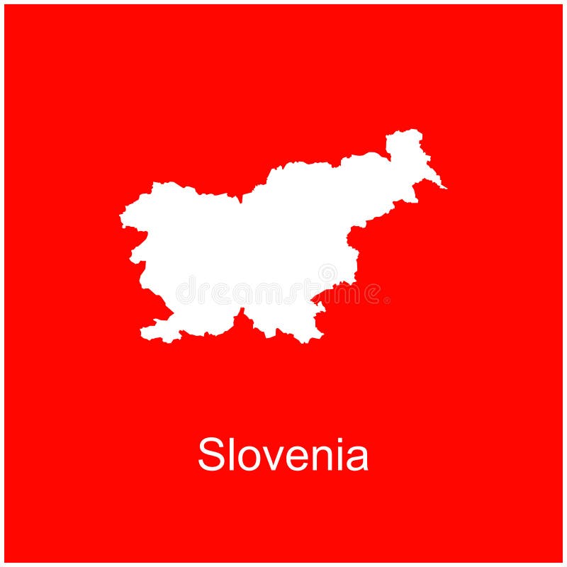 Slovenia map icon vector stock illustration. Illustration of border ...