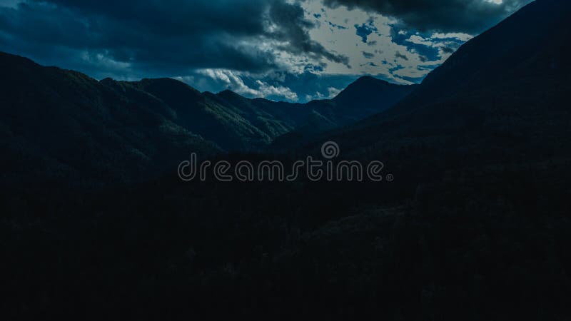 Slovenia Mountains, Julian Alps View from Above Stock Image - Image of ...