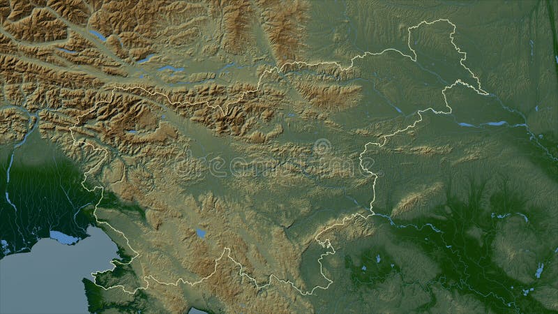 Slovenia Outlined. Physical Stock Illustration - Illustration of ...