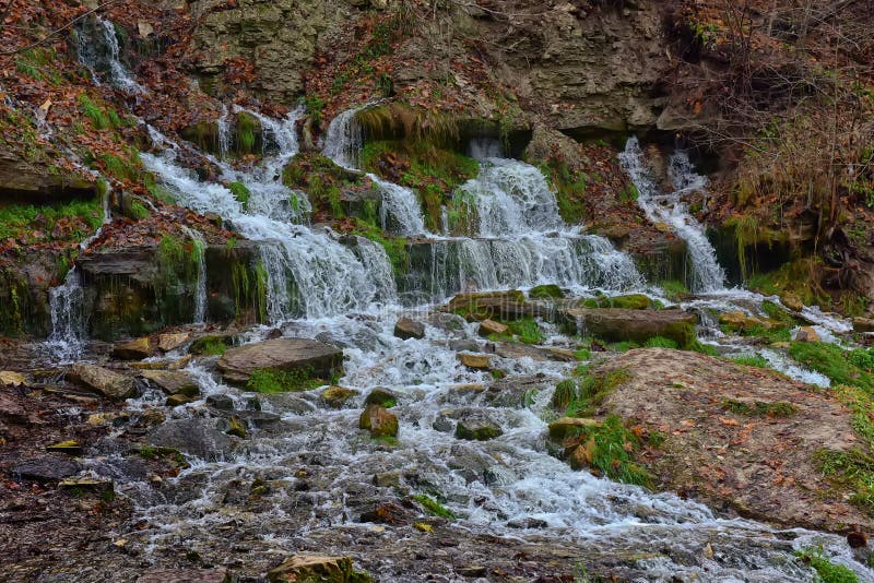 Slovenian Keys Waterfall in Izborsk Stock Image - Image of flow, pure ...