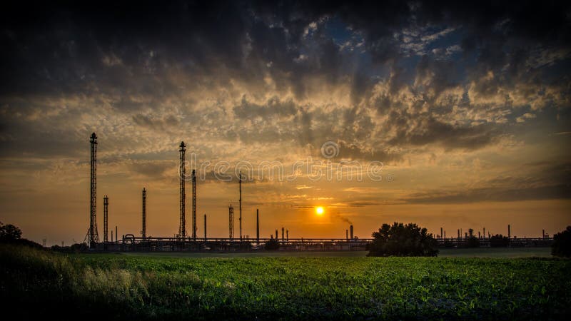 Slovnaft Refinery in Bratislava, Slovakia Stock Image - Image of clouds ...