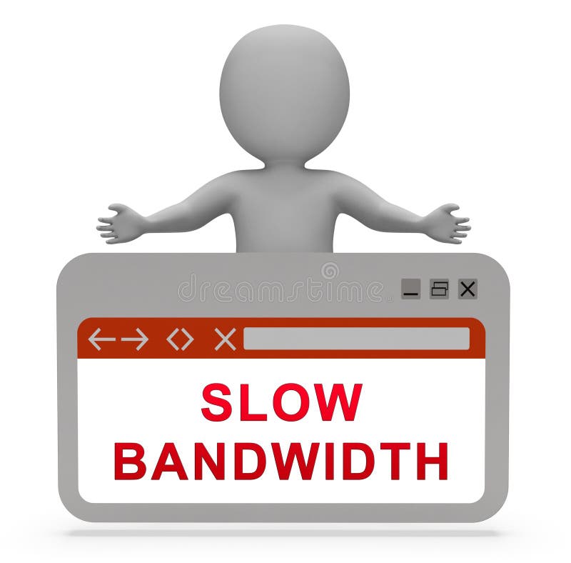 Slow Bandwidth Broadband Network Throttle 3d Rendering Stock ...