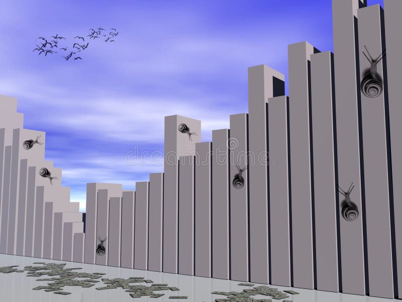 Slow Business, Graphic Chart. Stock Illustration - Illustration of ...