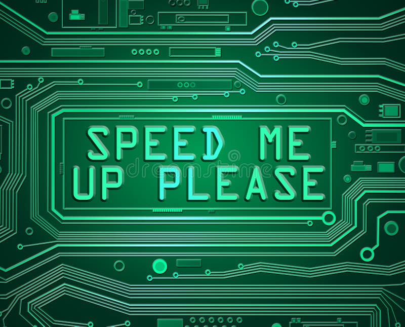 Slow computer concept. stock illustration. Illustration of memory ...