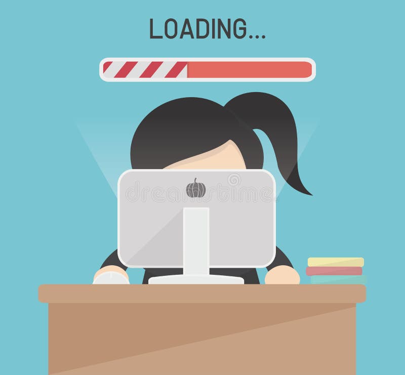 Slow Connection Speed Internet Stock Vector - Illustration of infinite ...
