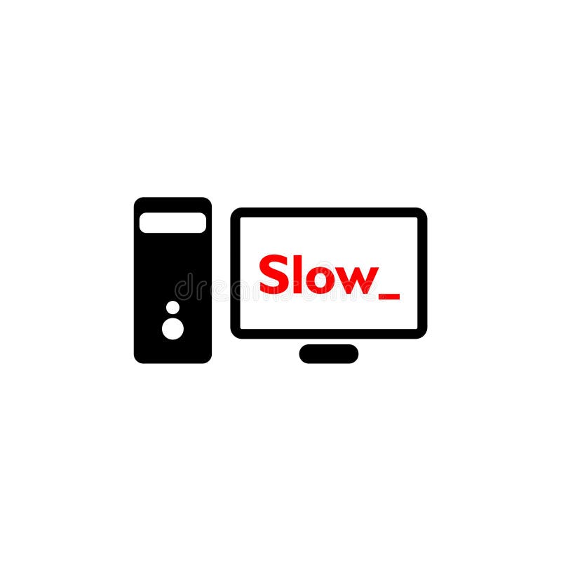 Slow Computer Icon, Slow Connection Sign, Loading Icon Stock Vector ...