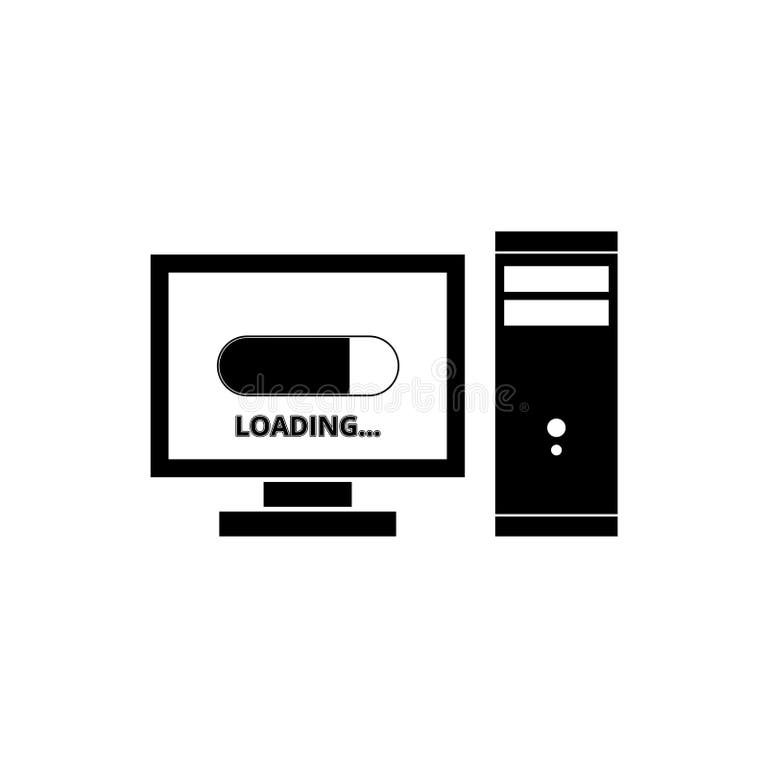 Slow Computer Icon, Slow Connection Sign, Loading Icon Stock Vector ...