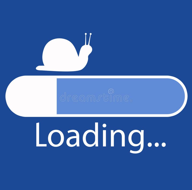Slow Connection Speed Internet Stock Vector - Illustration of infinite ...