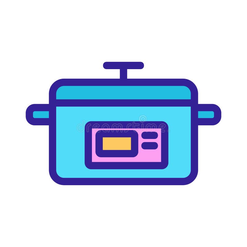 Slow Cooker Icon Vector. Isolated Contour Symbol Illustration Stock ...
