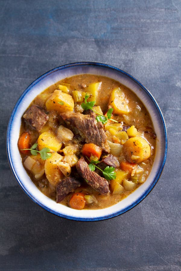 Slow Cooker Thick and Chunky Beef Stew Stock Photo - Image of homemade ...