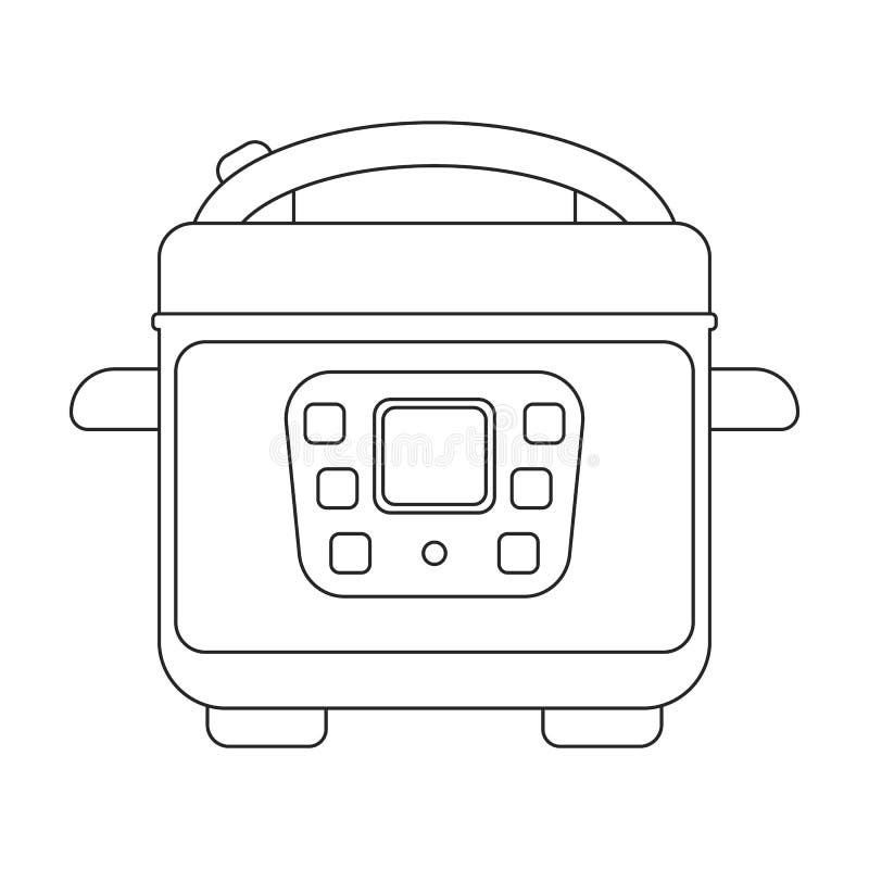 Multicooker Outline Stock Illustrations – 529 Multicooker Outline Stock ...