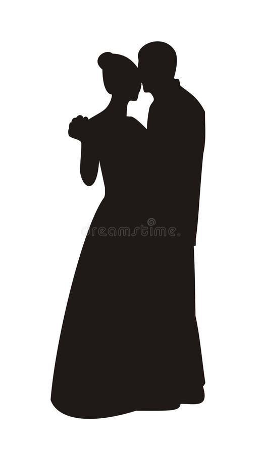 Couple Slow Dancing Silhouette