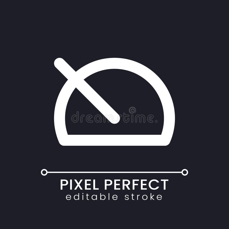 Slow Down Pixel Perfect White Linear Ui Icon for Dark Theme Stock ...