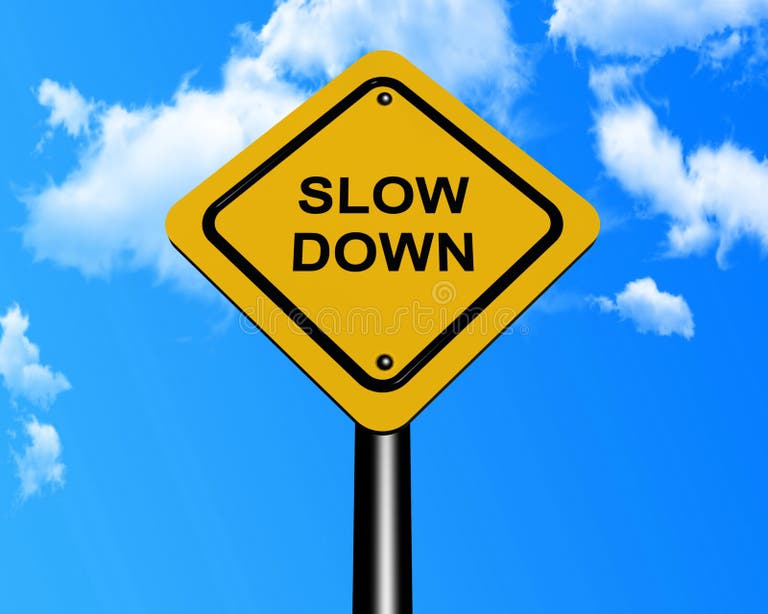 Slow down sign stock image. Image of warning, element - 25964193