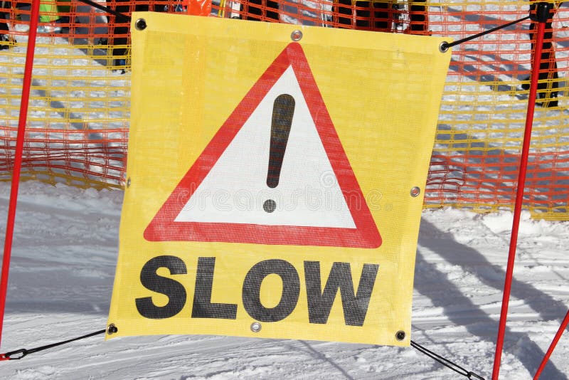 Slow down stock image. Image of slope, snow, sport, bord - 52245329