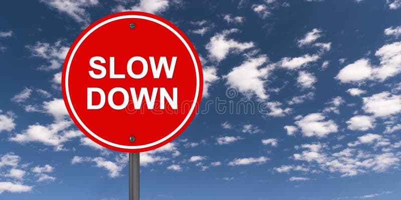 Slow down traffic signs stock illustration. Illustration of blue - 12166138