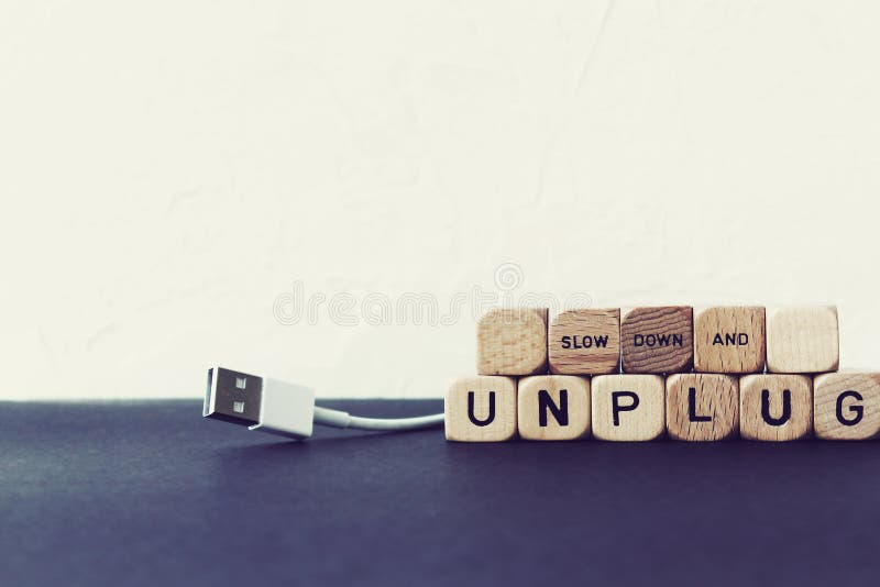 Unplug Disconnect Disable Give Up Quit Information Overload Stock Photo ...