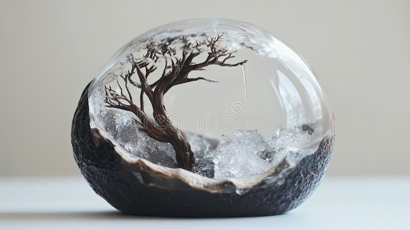 Slow Drip of Water into Icy Pod . Stock Image - Image of sunset, cloud ...