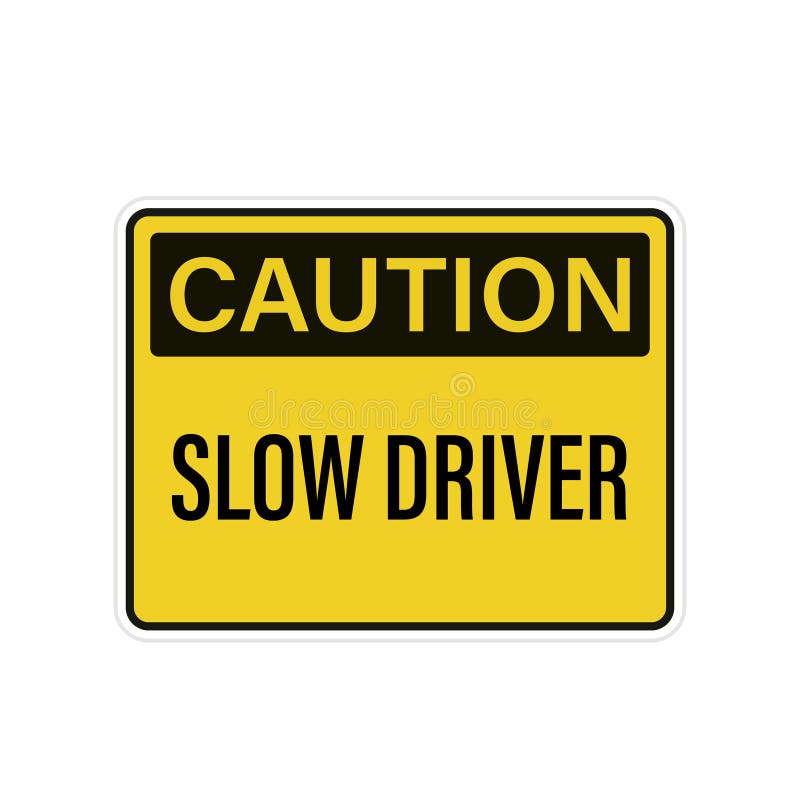 Caution New Driver - Back View Stock Illustration - Illustration of ...