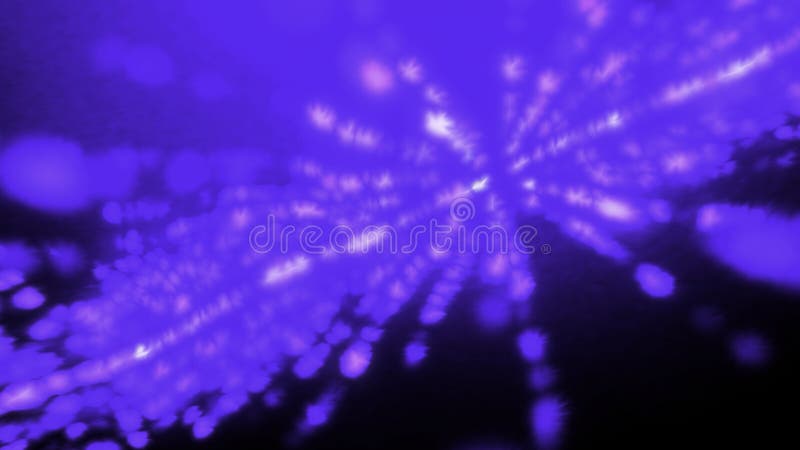 Slow Energy Flying Particles. Motion. Lines of Tiny Shining Lines with ...