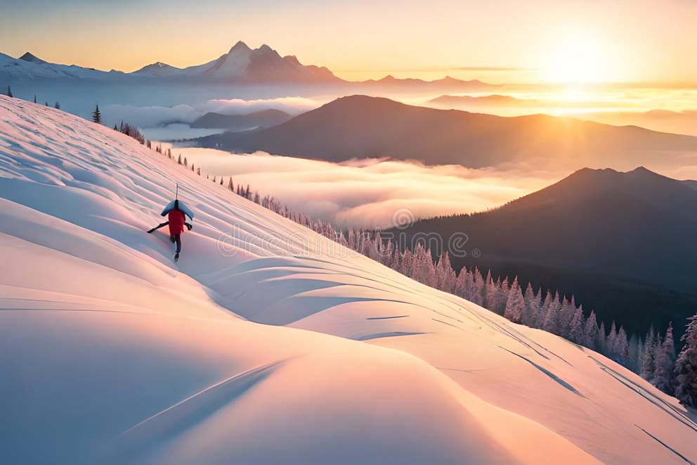 Slow Flight Above the Clouds. 3d Animation, Seamless Loop. Ai Generated ...