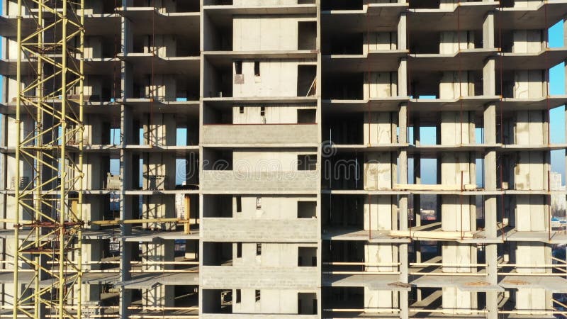The Framework is Reinforced Concrete High-rise Building Stock Video ...