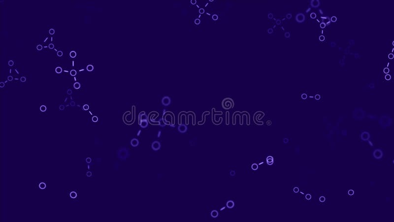 Colored Molecules on Dna. Design. 3D Animation of Dna Chain with Moving ...