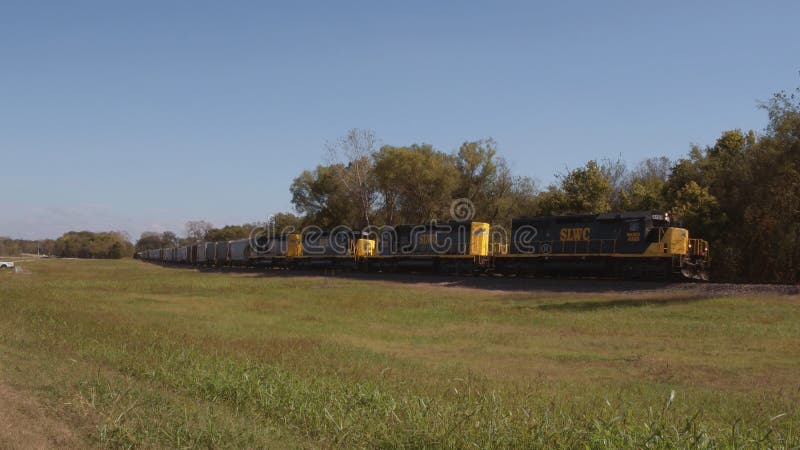 Slow Freight Train in Oklahoma Stock Image - Image of road, scenic ...