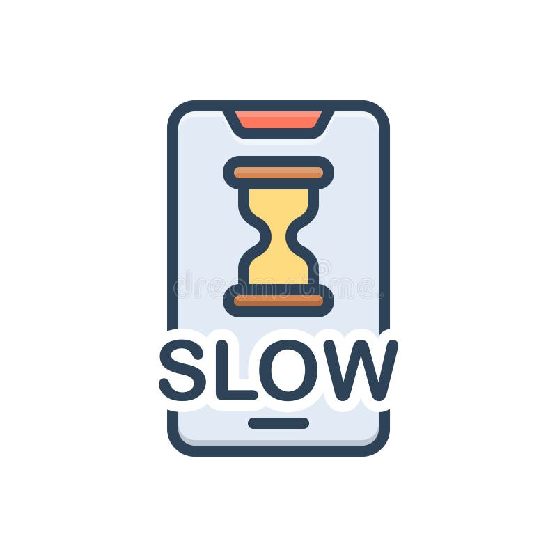 Color Illustration Icon for Slow, Electronic and Connection Stock ...