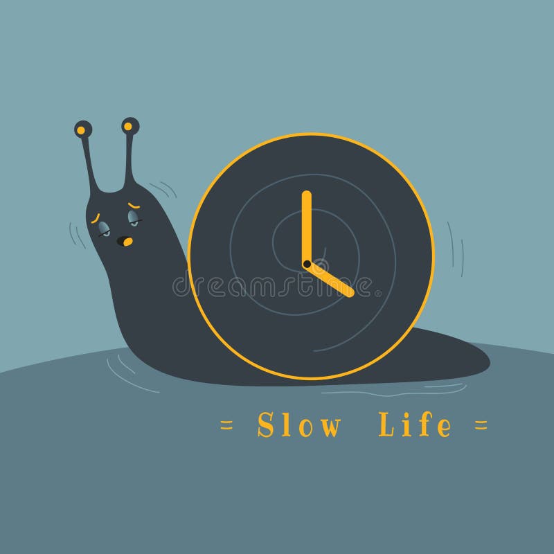 Slow life stock vector. Illustration of speed, clock - 37866018