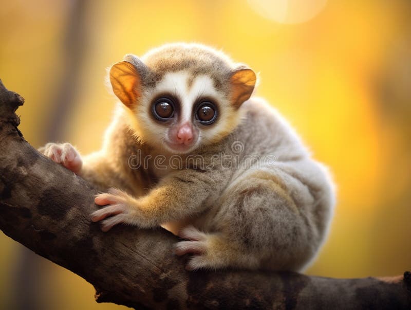 Slow loris stock illustration. Illustration of cute - 293680906