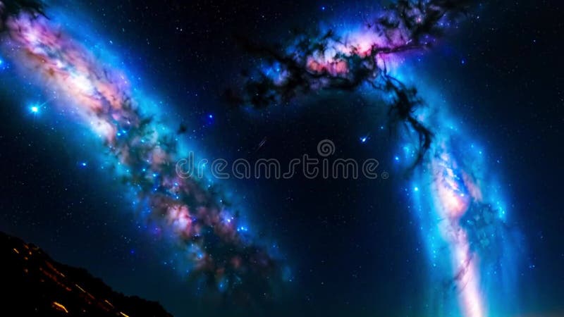 Slow Motion Animation of the Moving Space Nebula. Science Stock Video ...